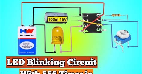 On Video How To Make 1 LED Blinking Circuit Using 555 Timer IC