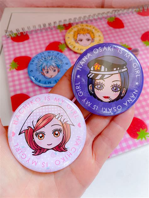 Nana Xl Button Pins Nana Hachi Yasu Nobu Shin Kawaii Closet S Ko Fi Shop Ko Fi Where