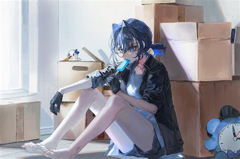 Hololive English Ouro Kronii Blue Eyes Popsicle Boxes Quasarcake