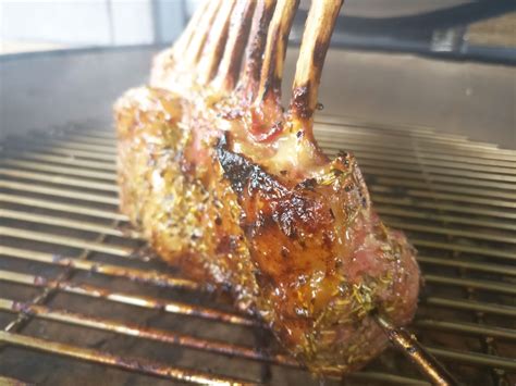 Honey Mustard Lamb Rack Kamado Bbq Recipe Charmate