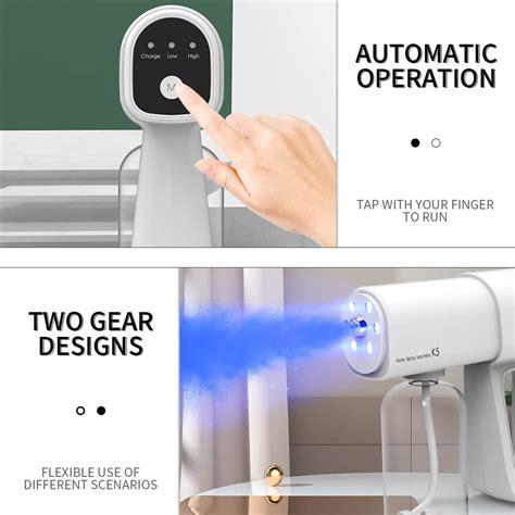 Buy Professional Disinfectant Fogger Machine Nano Sprayer Sanitizer Gun Blue Light Foggers For