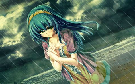 Hình nền sad girl anime trong mưa Top Những Hình Ảnh Đẹp