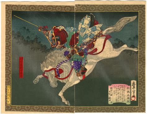 豊宣 Toyonobu 新撰太閤記 秀吉中国大返し 大判錦絵二枚続 明治16年 1883 1枚のサイズ 各縦37横25 3cm