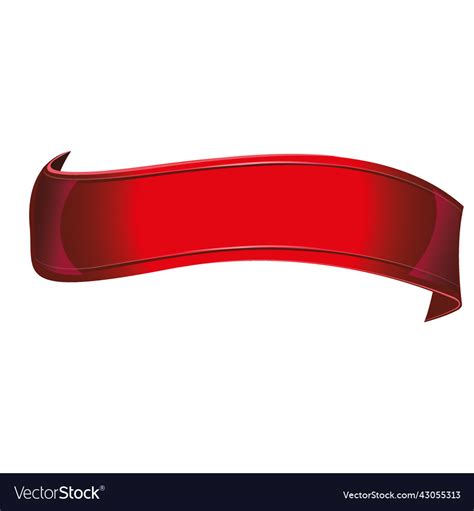 Red Ribbon Wave Royalty Free Vector Image Vectorstock