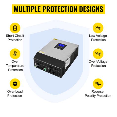 Vevor Hybrid Solar Inverter 3kva 2400w Pure Sine Wave Off Grid