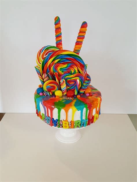 Colorful Candy Drip Cake
