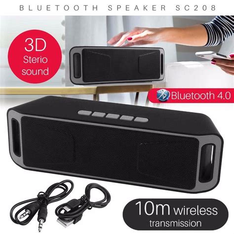 Wireless Portable Bluetooth Speaker Stereo Subwoofer USB Speakers TF FM ...
