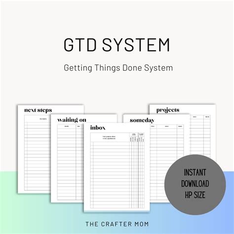 Gtd System For Planners Etsy