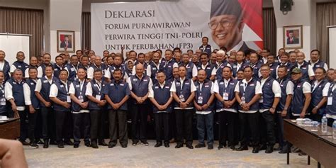 Bentuk FP3 Ratusan Purnawirawan Perwira Tinggi TNI Polri Dukung Anies