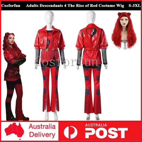 Adults Descendants 4 The Rise Of Red Costume Cosplay Wig Disney
