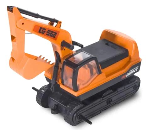 Roma Brinquedos Mini Escavadeira Veiculo Infantil Giant Cor Laranja