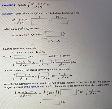 Answered 9x2 8x 20 X² 4x Example 5 Evaluate Dx Solution Since X3