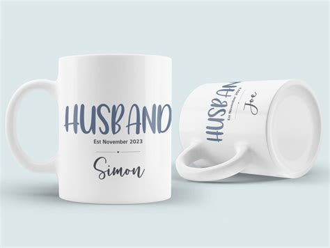 Personalised Gay Men Husband Mugs His And His Mugs Wedding Gift Gay Couple Wedding Gift For A
