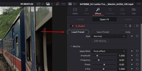 how to add shake effect in davinci resolve boris fx