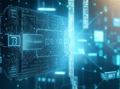 Premium Ai Image Blockchain Concept Big Data Binary Code And Future