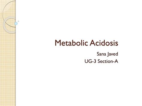 Ppt Metabolic Acidosis Powerpoint Presentation Free Download Id