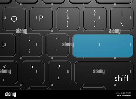 Blue Blank Button On Keyboard Stock Photo Alamy