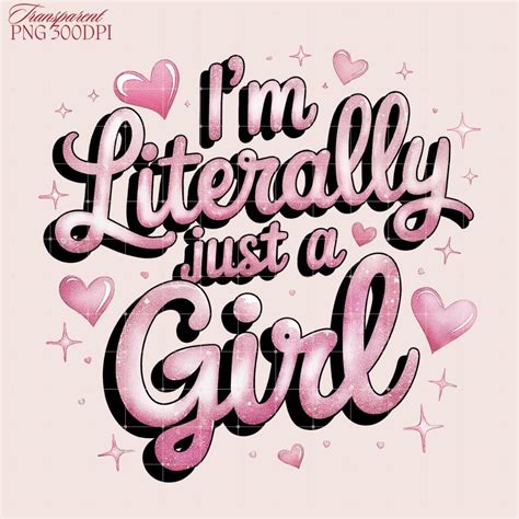 Im Literally Just A Girl Png Coquette Bow Pink Trendy Girly Png Design