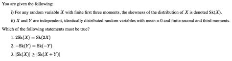 solved you are given the following i for any random variable x with