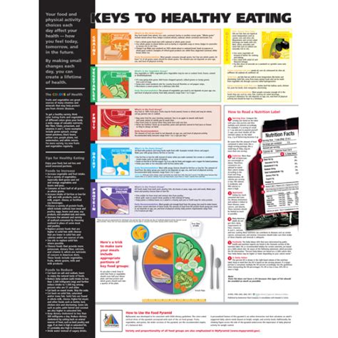 Keys To Healthy Eating Anatomical Chart Soft Laminate Australian