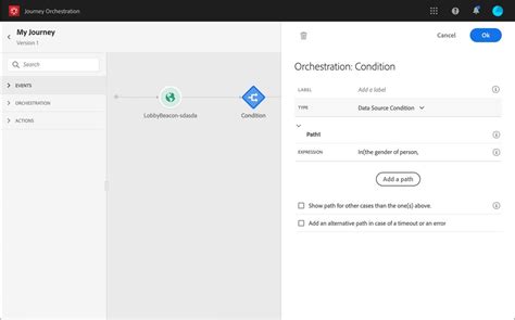 오케스트레이션 활동 정보 Adobe Journey Orchestration