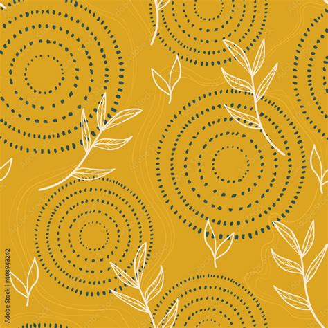 Modern Abstract Seamless Pattern With Hand Drawn Textures Spots And