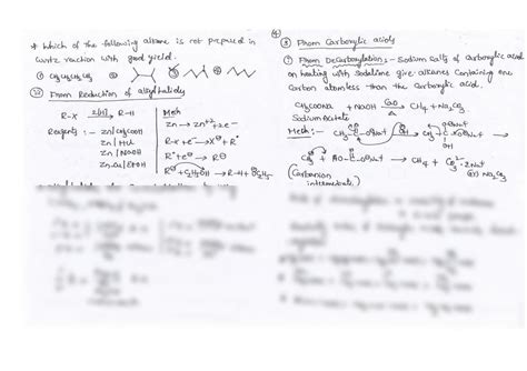 Solution Organic Chemistry Ll Alkanes Alkenes Alkynes Short Notes Ll