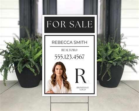 Modern Yard Sign Real Estate Real Estate Yard Sign Template 24x18