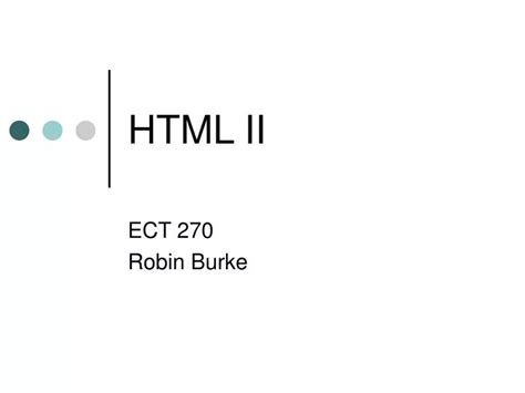PPT HTML II PowerPoint Presentation Free Download ID 4771572