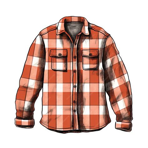 Premium Photo Beautiful Retro Flannel Shirt Clipart Illustration