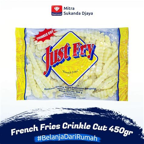 Jual JUST FRY French Fries Crinkle Cut Kentang Goreng Potongan Bergerigi Shopee Indonesia