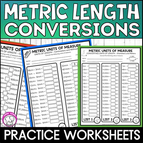 converting metric measures worksheets and test prep for metric units of length made by teachers