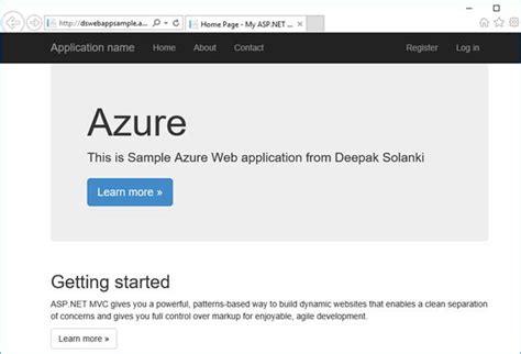 Create ASP NET Web App In Azure