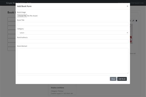 Book Catalog App Using Php With Source Code Sourcecodester