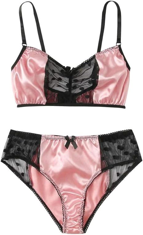 Mebuty Bluse Mit Spitze Nachtkleid Damen Sexy Spitze Dessous Seide