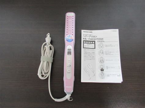 【目立った傷や汚れなし】★テスコムtescom★マイナスイオンヘアーアイロン ピンク Ith510 ヘアケア美容家電 取扱説明書付き 動作