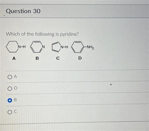 Which Of The Following Is Pyridine A Chegg