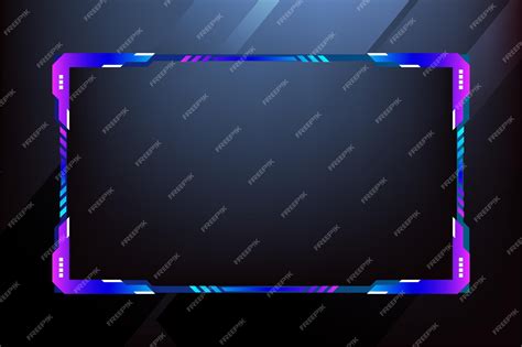 Premium Vector Metallic Gaming Overlay Panel Vector With Abstract Shapes Simple Futuristic