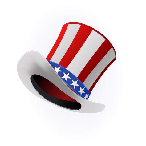 Chapéu Nas Cores Da Bandeira Americana Para As Férias Nos Eua Vetor