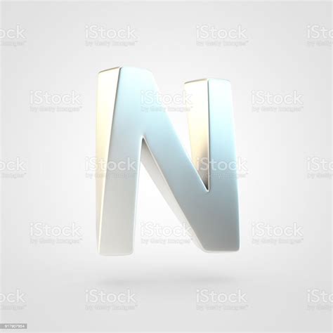 3d 렌더링은 편지 N 대문자 흰색 배경에 고립 0명에 대한 스톡 사진 및 기타 이미지 0명 3차원 형태 그림자 Istock