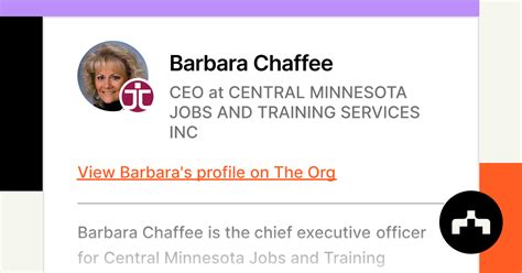 Barbara Chaffee Ceo At Central Minnesota Jobs And Training Services Inc The Org