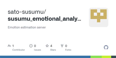 GitHub Sato Susumu Susumu Emotional Analysis Emotion Estimation Server