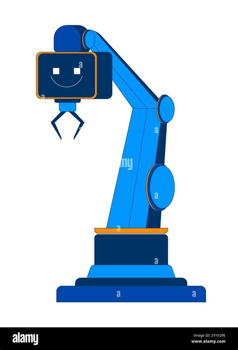 Ai Robotic Arm With Gripper 2d Cartoon Object Stock Vector Image And Art
