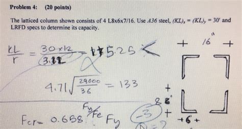 Problem 4 20 Points The Latticed Column Shown