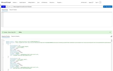 c ms graph api is not returning all user information such as mobile
