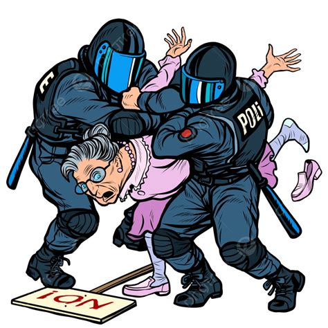 Prisão Policial De Um Aposentado Protestando Png Líder Retrato