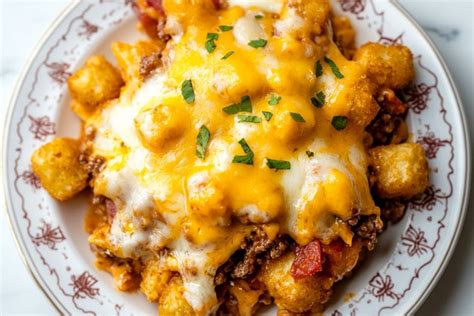 Cheeseburger Tater Tot Casserole Insanely Good