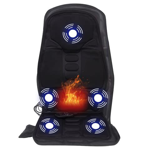 Massage Heat Seat Cushion Mat 8 Mode 3 Intensity Therapy Heating Pad