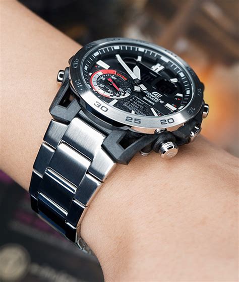Ecb 40d 1a Đồng Hồ Casio Edifice Nam Dây Kim Loại Kết Nối Điện Thoại 2 Đèn Led
