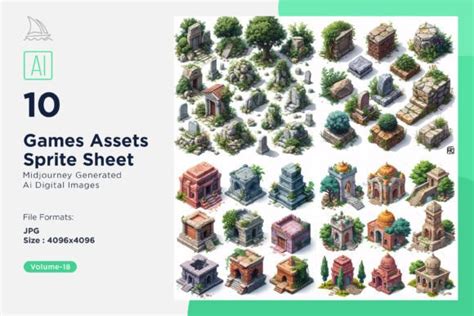 Games Assets Sprite Sheet Set Graphic By Shahsoft · Creative Fabrica